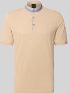 Bugatti Slim Fit Poloshirt mit Stehkragen