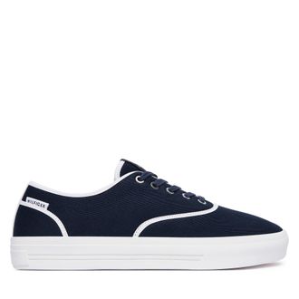 Tommy Hilfiger Sneakers aus Stoff Tommy Hilfiger Th Vulc Cup Long Lace Canvas FM0FM05874 Dunkelblau