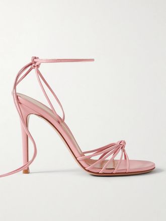 Gianvito Rossi Sandales En Cuir À Noeuds 95 - Rose