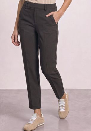Street One Chinohose STREET ONE, Damen, Gr. 32, L&auml;nge 28, braun (schwarz coffee), Stoff, 58% Viskose, 37% Polyamid, 5% Elasthan, unifarben, comfort fit kn&ouml;chella