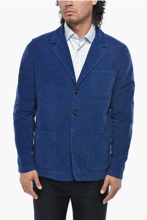 Massimo Alba Ribbed Velour Jacket With Patch Pockets size 48