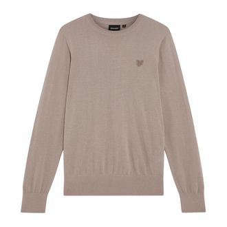 Lyle & Scott Mid Knits Tonal Eagle Merino Crew Neck Jumper - - Knitwear - Herren - Grau - XS