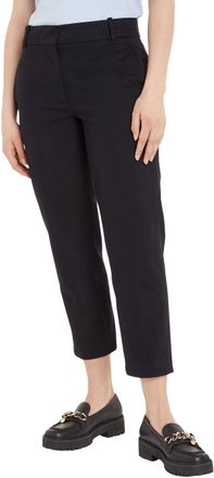 Tommy Hilfiger Damen Essential Slim Straight CO Chino WW0WW39866 Gewebte Hosen, Schwarz (Black), 32