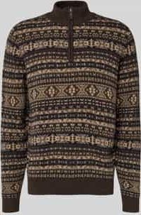 Fynch-Hatton Regular Fit Pullover aus reiner Wolle Modell Jacquard