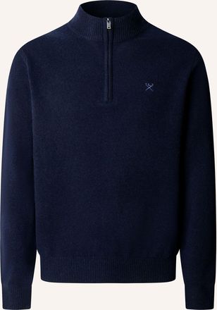 Hackett Pullover Lambswool Hzip blau
