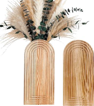 Generico 2-teiliger Pflanzenst&auml;nder, rustikal, &auml;sthetisch, Wandvase, moderner Blumentopf f&uuml;r die b&ouml;hmische Wanddekoration, f&uuml;r Esszimmer, Schlafzimmer, K&uuml;che, 