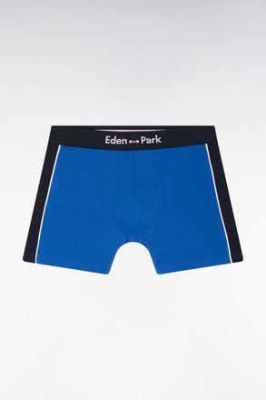 Eden Park Boxer En Jersey De Coton Stretch Bleu D&eacute;tails Marine