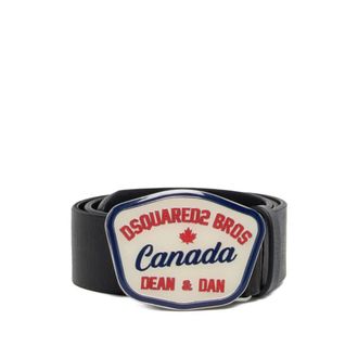 Dsquared2 unisex, Accessoires, Noir, Taille: L Ceinture &agrave; boucle logo