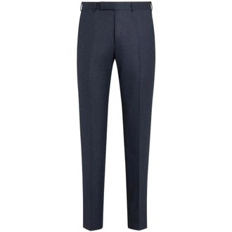 Ermenegildo Zegna Pantalon de costume en laine sur mesure - Homme - Pantalons - Bleu - Taille: L
