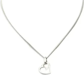 Dior collier à pendentif coeur (années 2000) - Argent