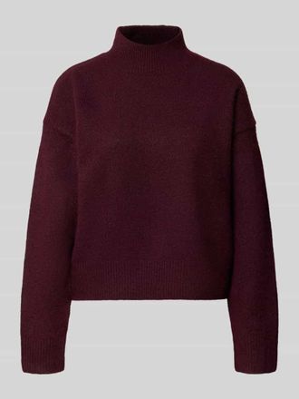 Neo Noir Turtleneck-Pullover mit Woll-Anteil und Rundhalsausschnitt