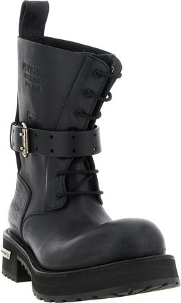 Balenciaga Mens Black Calfskin Ankle Boots