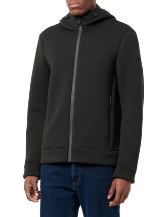 Geox Mens M Hood+Zip Sweater, Black, L