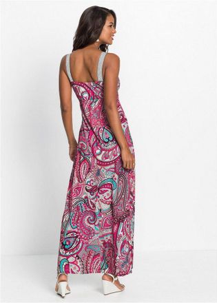 Bonprix Maxikleid ohne &Auml;rmel, elastisches Material, schmale Passform