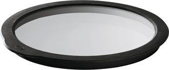 Rösle Frischhaltedeckel aus Glas, Glasdeckel mit Silikonrand zum Verschließen von Schüsseln und Töpfen, spülmaschinengeeignet, 16 cm Durchmesser, Transparen