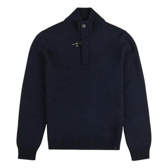 Fay Glattstrickpullover - - Knitwear - Herren - Blau - S
