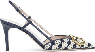 Valentino Garavani Femme, Chaussures, Multicolore, Taille: 38 1/2 EU Worker Cotton Sling Back
