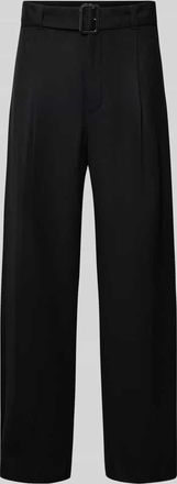 Emporio Armani Hose aus Baumwoll-Kaschmir-Mix mit G&uuml;rtel