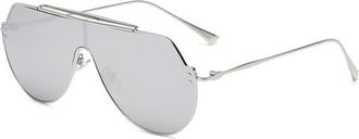 Generic Lunettes de soleil surdimensionnées avec monture en alliage pour homme et femme, Argenté., Taille unique