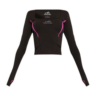 Balenciaga Logo Top - - Tops - Damen - Braun - XS