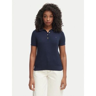 Tommy Hilfiger Poloshirt WW0WW41474 Dunkelblau Regular Fit