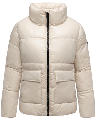 Navahoo Damen Winterjacke warme Steppjacke mit hohem Stehkragen Eispracht 14 Cream Gr. XXL
