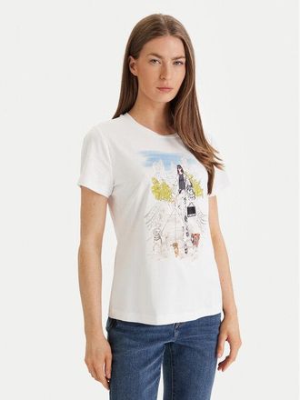 DKNY T-Shirt Central Park Conversational P61M0WNA Wei&szlig; Regular Fit