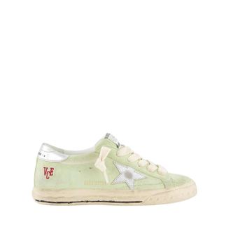 Golden Goose Femme, Chaussures, Vert, Taille: 38 EU Baskets Super-Star verte pour femmes