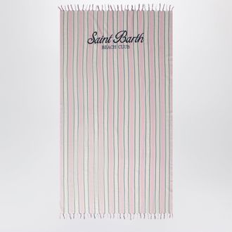 MC2 Saint Barth Gestreiftes Strandtuch mit Logo-Stickerei