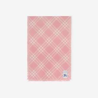 Burberry Wide Check Wool Silk Scarf