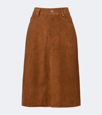 Ami Jupe midi en daim