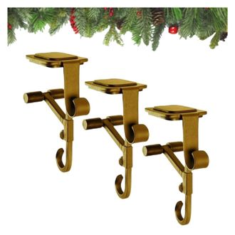 Generic Weihnachtsgirlande-Haken, verstellbarer Kaminaufh&auml;nger f&uuml;r Girlande und Str&uuml;mpfe, robuste Kamin-Girlande, ohne Bohren, Strumpfhalter f&uuml;r Kaminsims, Me