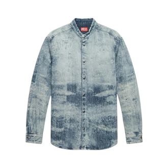 Diesel Jeanshemd mit Stehkragen - - Blouses & Shirts - Damen - Blau - L
