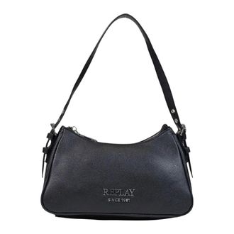 Replay Sac synth&eacute;tique textur&eacute; moyen - Femme - Sacs - Noir - Taille: ONE Size