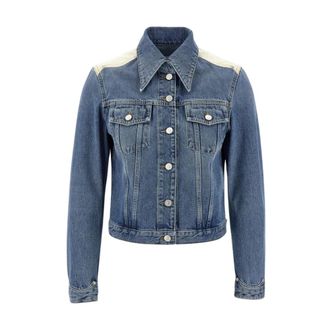 Givenchy Denimjacke mit Kontrasteins&auml;tzen - - Jackets - Damen - Blau - S