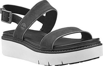 Timberland Sandales Safari Dawn à 2 bandes pour femme, Nubuck noir, 40 EU