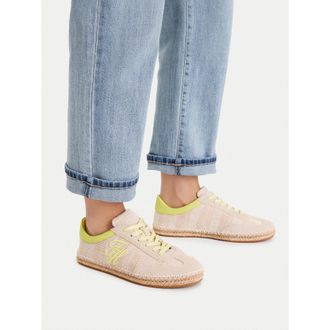 Tommy Hilfiger Espadrilles Tommy Hilfiger Woven Logo Embroidery FW0FW09108 Beige