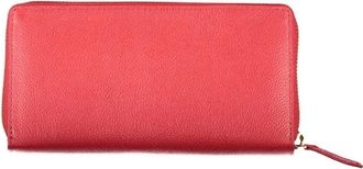 Mario Valentino Femme, Accessoires, Rose, Taille: ONE Size Portefeuille Rouge avec 6 Compartiments et Porte-monnaie