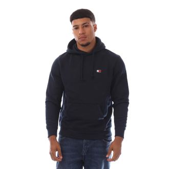 Tommy Hilfiger Herren Tommy Hilfiger Tonal Badge Kapuzenpullover mit Kordelzug in Marineblau