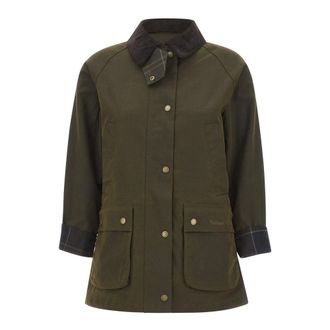 Barbour Femme, Vestes, Vert, Taille: 38 FR Veste en cire Acorn