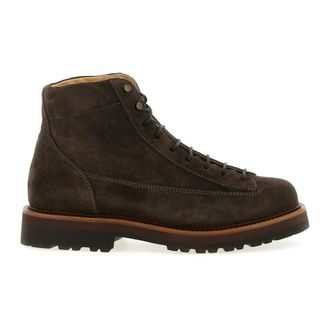 Brunello Cucinelli Homme, Chaussures, Brun, Taille: 43 EU Bottines à Lacets en Daim