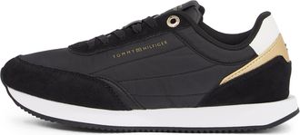 Tommy Hilfiger Damen Runner Sneaker Essential Sportlich, Schwarz (Black), 36