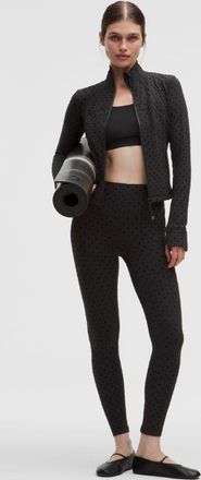 lululemon Align High-Rise Pant 25 Flocked f&uuml;r Frauen - Gr&ouml;&szlig;e 10 in Polka Flock Black