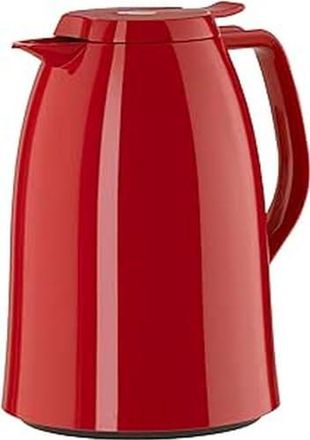 Emsa 517007 Mambo Isolierkanne | 1 Liter | Quick Tip Verschluss | 100% dicht | Hält 12 h heiß /24 h kalt | Hochglänzend rot