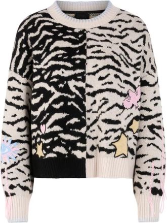 Marc Cain Pullover mit Animal-Print - - Knitwear - Damen - Wei&szlig; - XL