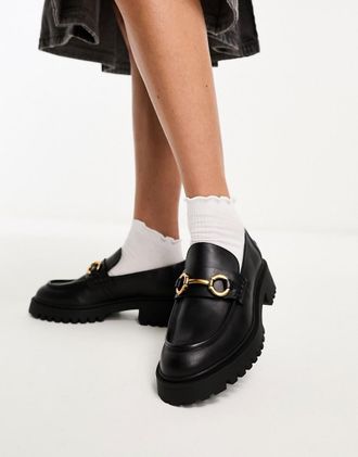 Mango Mocassins chunky - Noir