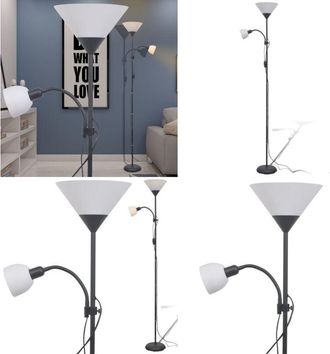 vidaXL Stehlampe Schwarz - Stehlampe - Schwarze Stehlampe - Moderne Stehlampe - led Stehlampe - Wohnzimmerleuchte - Home & Living