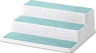 Copco Rutschfester Gewürz-Organizer mit 3 Ebenen, 25,4 cm, Weiß/Aquamarin