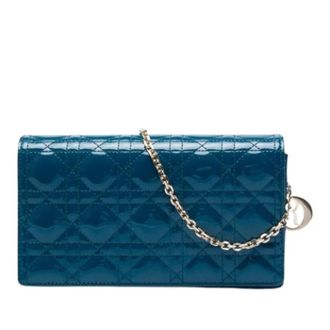 Dior Pre-owned Wallet on Chain - Femme - Pre-owned - Bleu - Taille: ONE Size