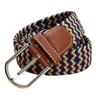 Generic Ceinture Elastique Femme - Ceinture &Eacute;l&eacute;gante Stretch pour Hommes et Femmes Ceinture Taille &Eacute;troite pour Robe et Pantalon en Toile avec Boucle Mode